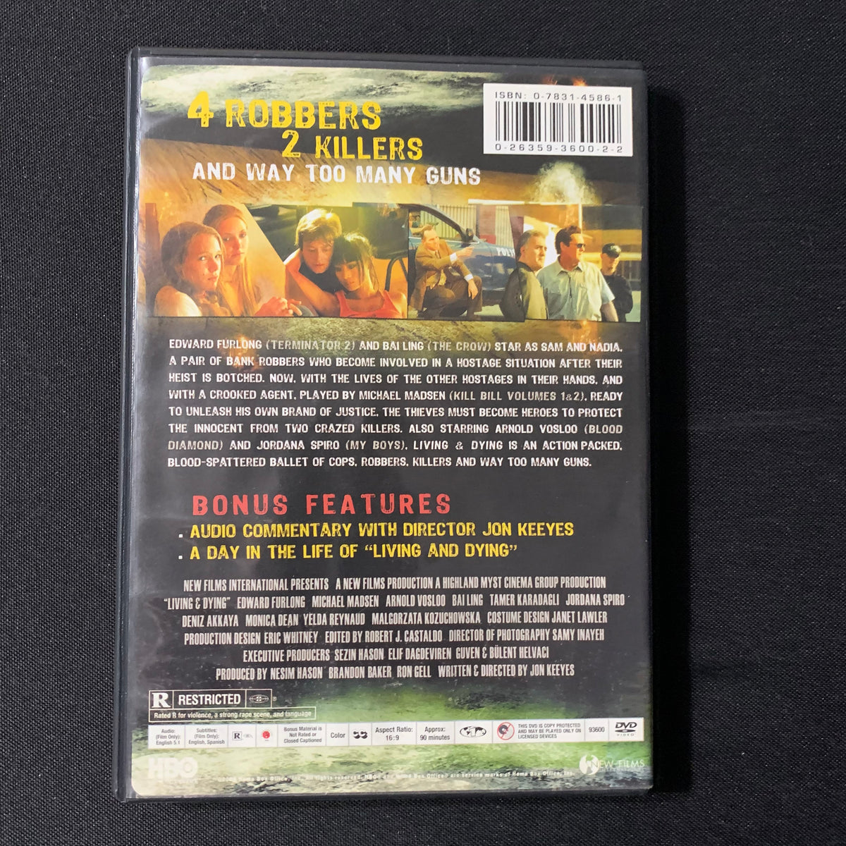 DVD Living and Dying (2007) Edward Furlong, Michael Madsen, Arnold Vos ...