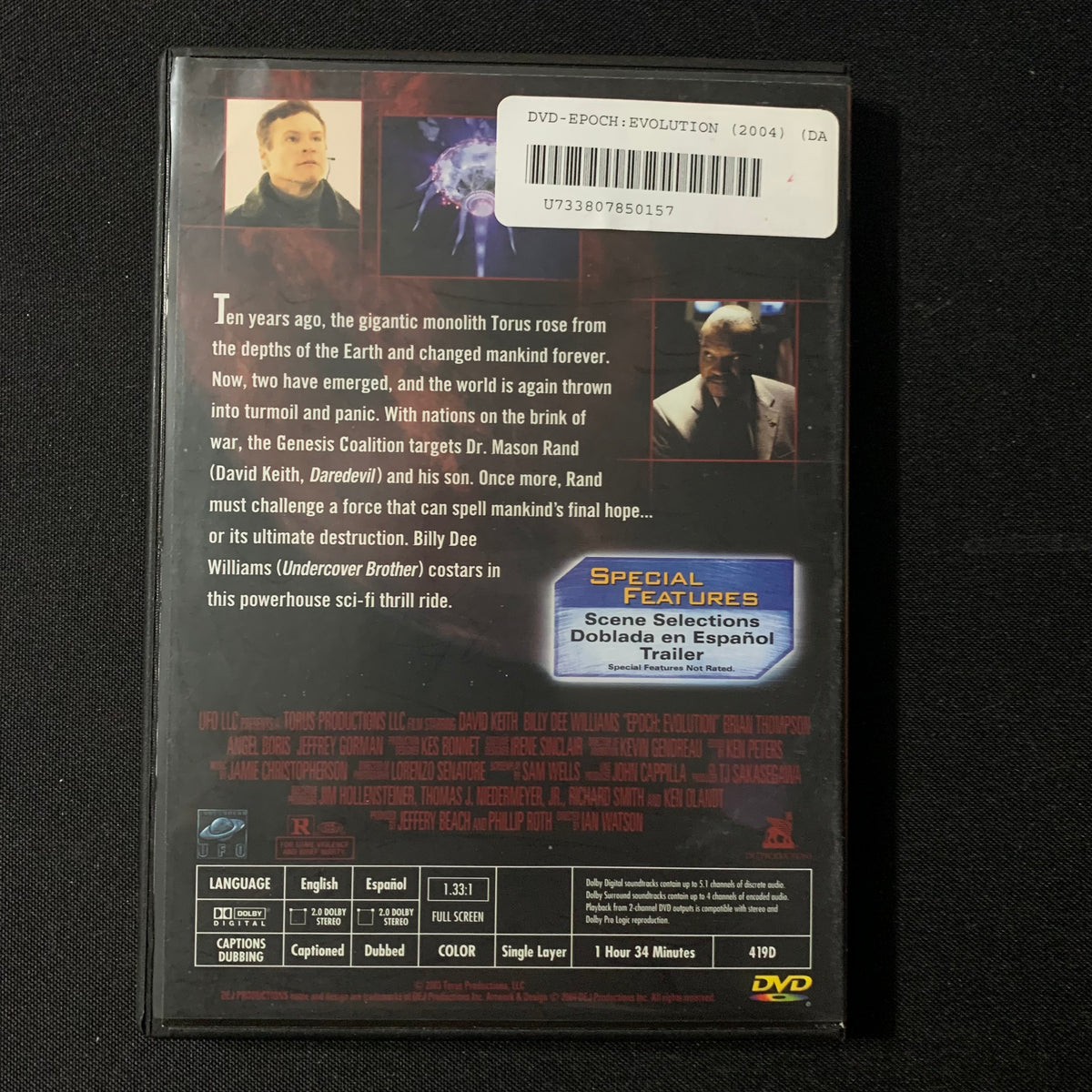 DVD Epoch: Evolution (2004) Keith David, Billy Dee Williams – The Exile ...