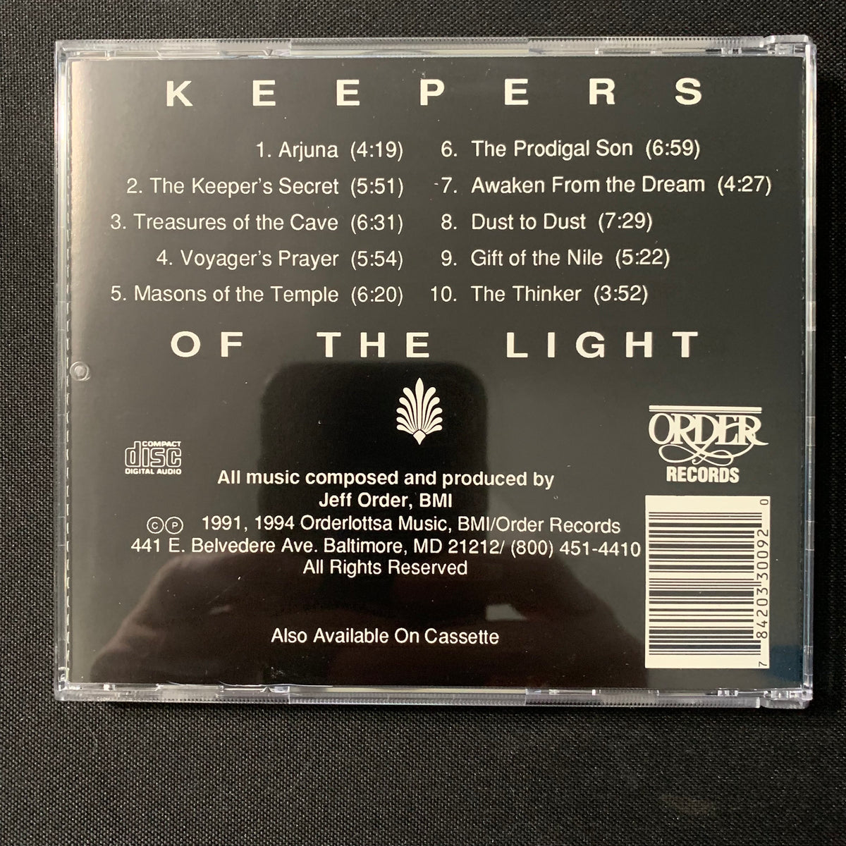 CD Jeff Order 'Keepers of the Light' (1994) new age Baltimore – The ...