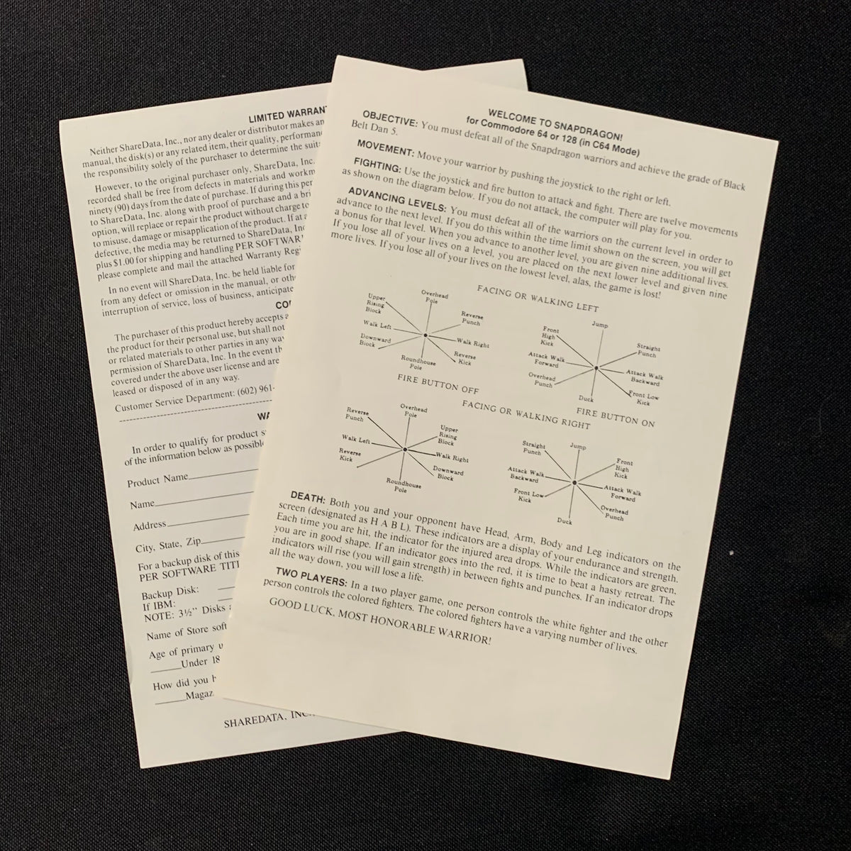 COMMODORE 64 'Snapdragon/Cave Fighter' (1988) Sharedata boxed disk vid ...