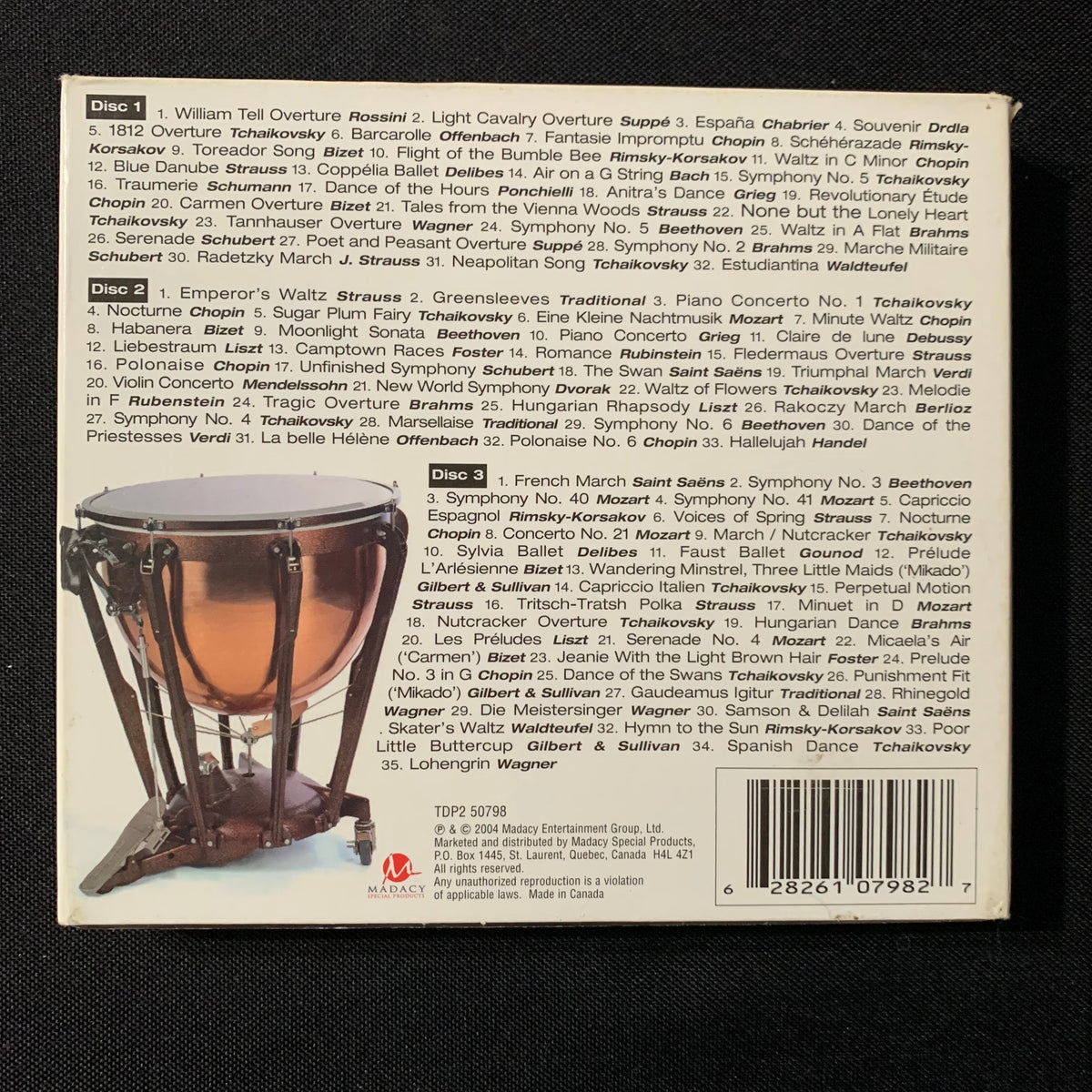 CD 100 All Time Classical Favorites 3CD set Bizet, Strauss, Beethoven ...