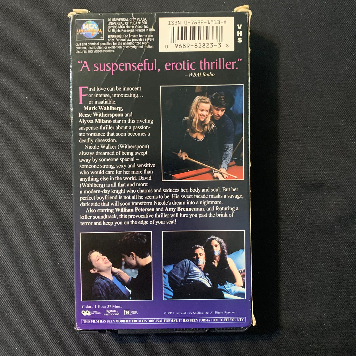 VHS Fear (1996) Mark Wahlberg, Reese Witherspoon, Alyssa Milano – The ...