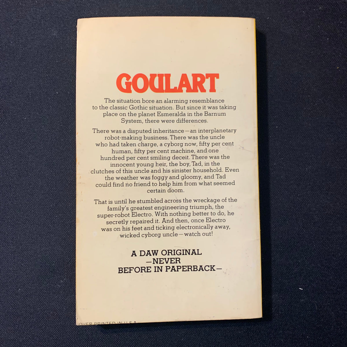 BOOK Ron Goulart 'The Wicked Cyborg' (1978) DAW science fiction PB ...