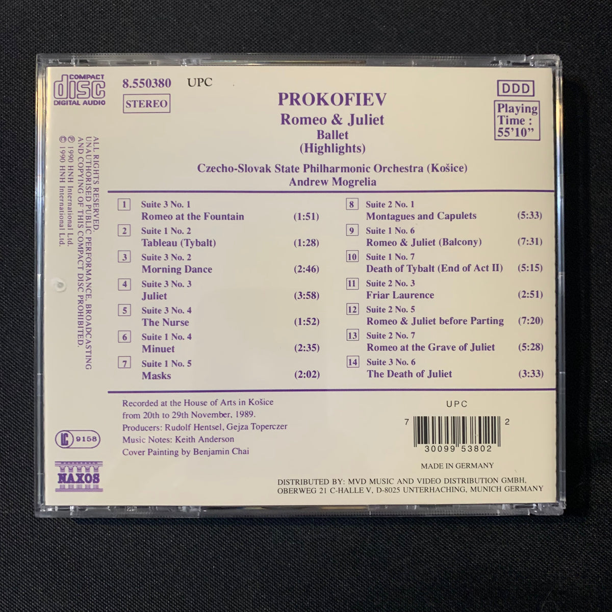 CD Prokofiev 'Romeo and Juliet (Highlights)' (1990) Andrew Mogrelia ...