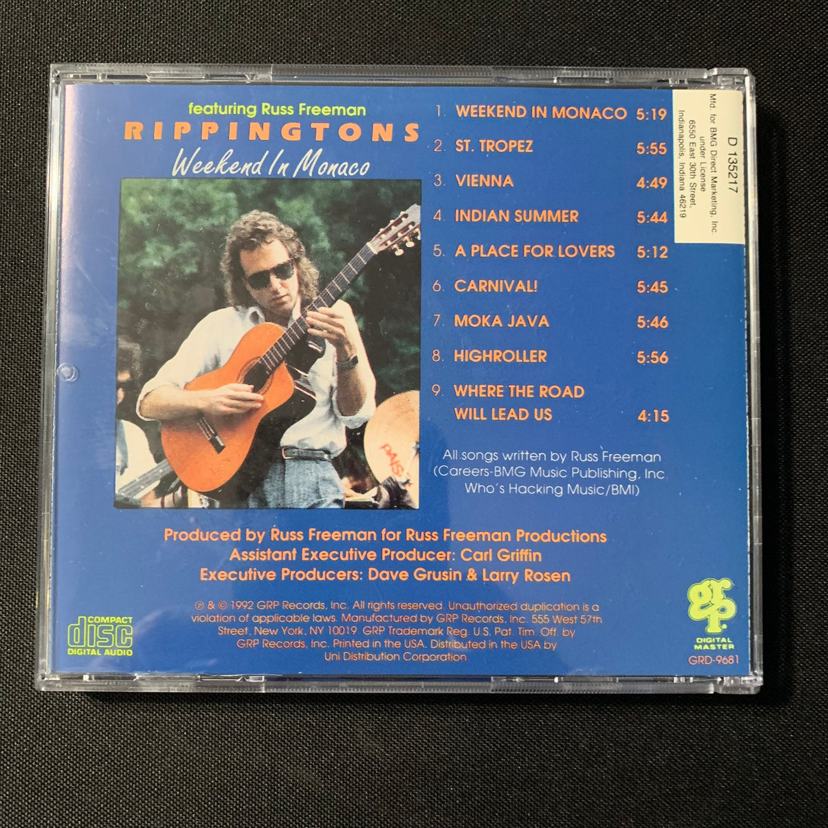 CD Rippingtons 'Weekend In Monaco' (1992) Russ Freeman smooth jazz ...